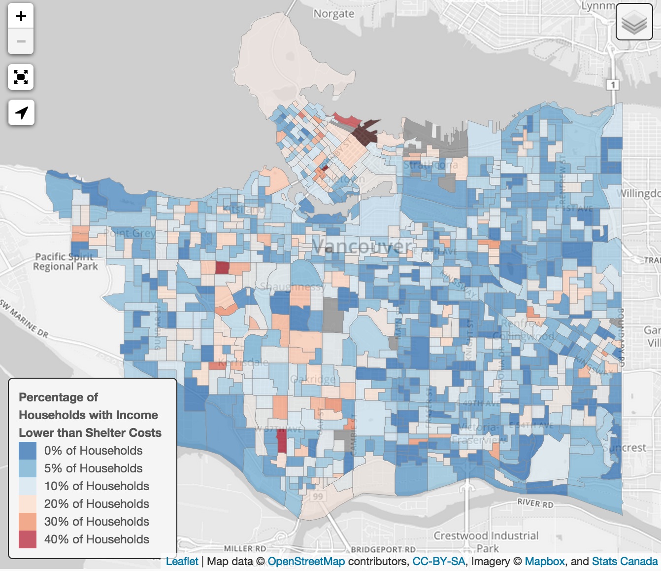 Vancouver Census Map